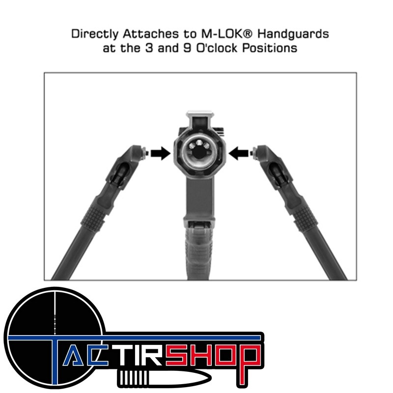 Bipied UTG Recon Flex II, hauteur centrale 9"-12", 23 à 30 cm M-LOK